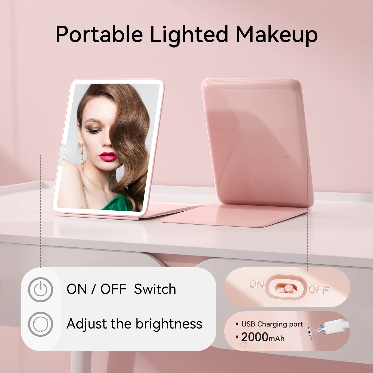 Roopeti Make up Mirror with Lighting