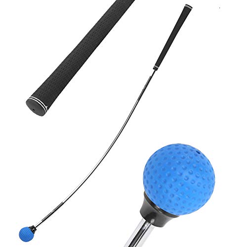 Keenso 1 Pcs A363 Golf Swing Trainer Blue Golf Curves Swing Practice Stick Rubber Trainer Sports Training Equipments Golf