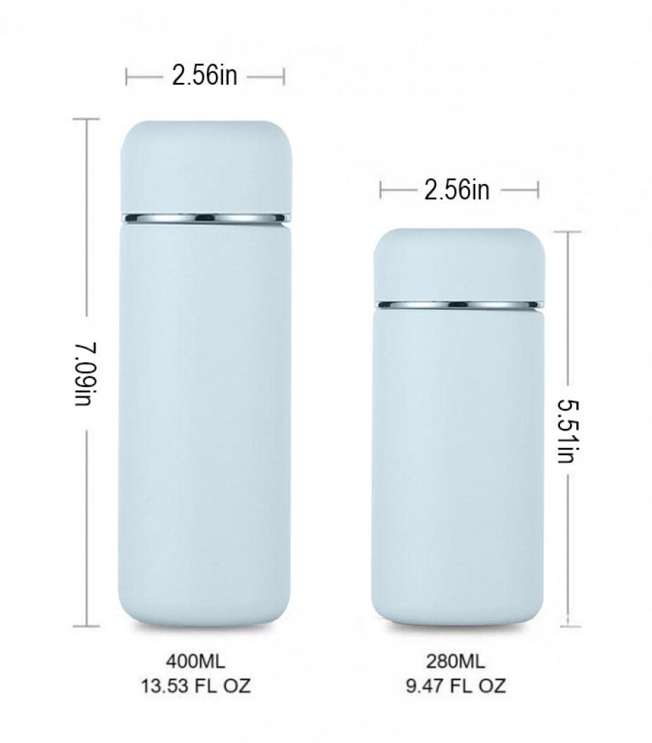 Mini 9 oz/13oz Stainless Steel Sports Water Bottle Spout Vacuum Insulated for Kids and Women Keep Hot and Cold (Spa blue,9oz)
