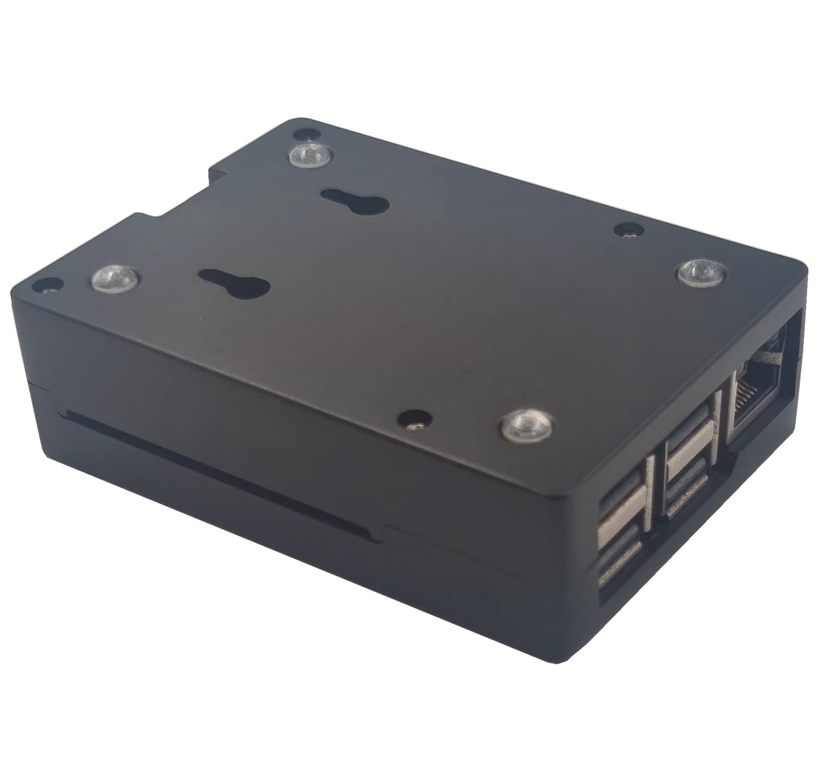 Raspberry Pi 3 Case, Aluminum Alloy Case for Raspberry Pi 3B+, Black Box Metal Shell Passive Cooling Enlosure Case for Raspberry Pi 3 Model B (Black)