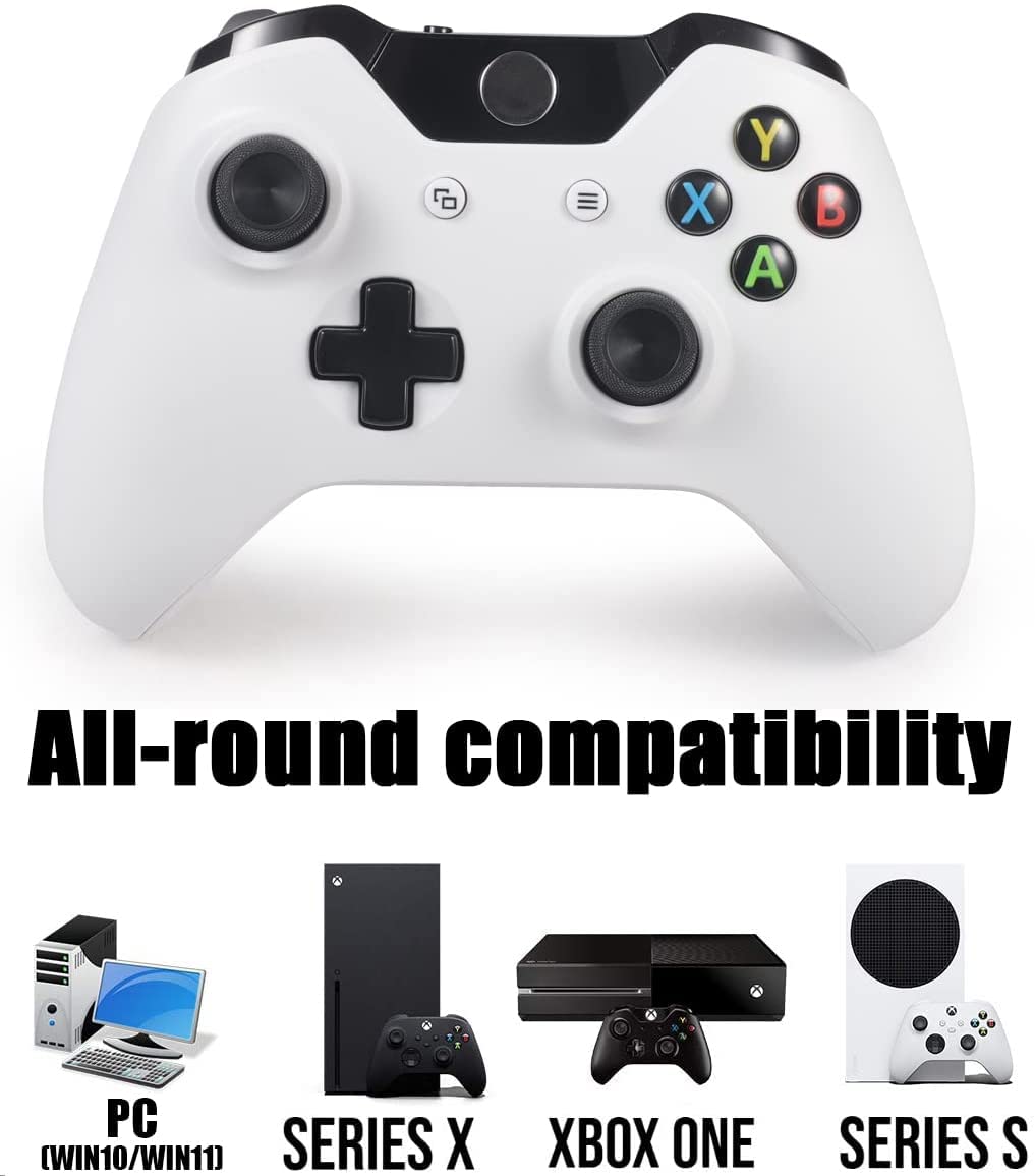 Open Red Wireless Controller Compatible with Xbox Series X/S/Xbox One/S/X/Window PC,Xbox Elite with 3.5mm Headphone Jack (White)