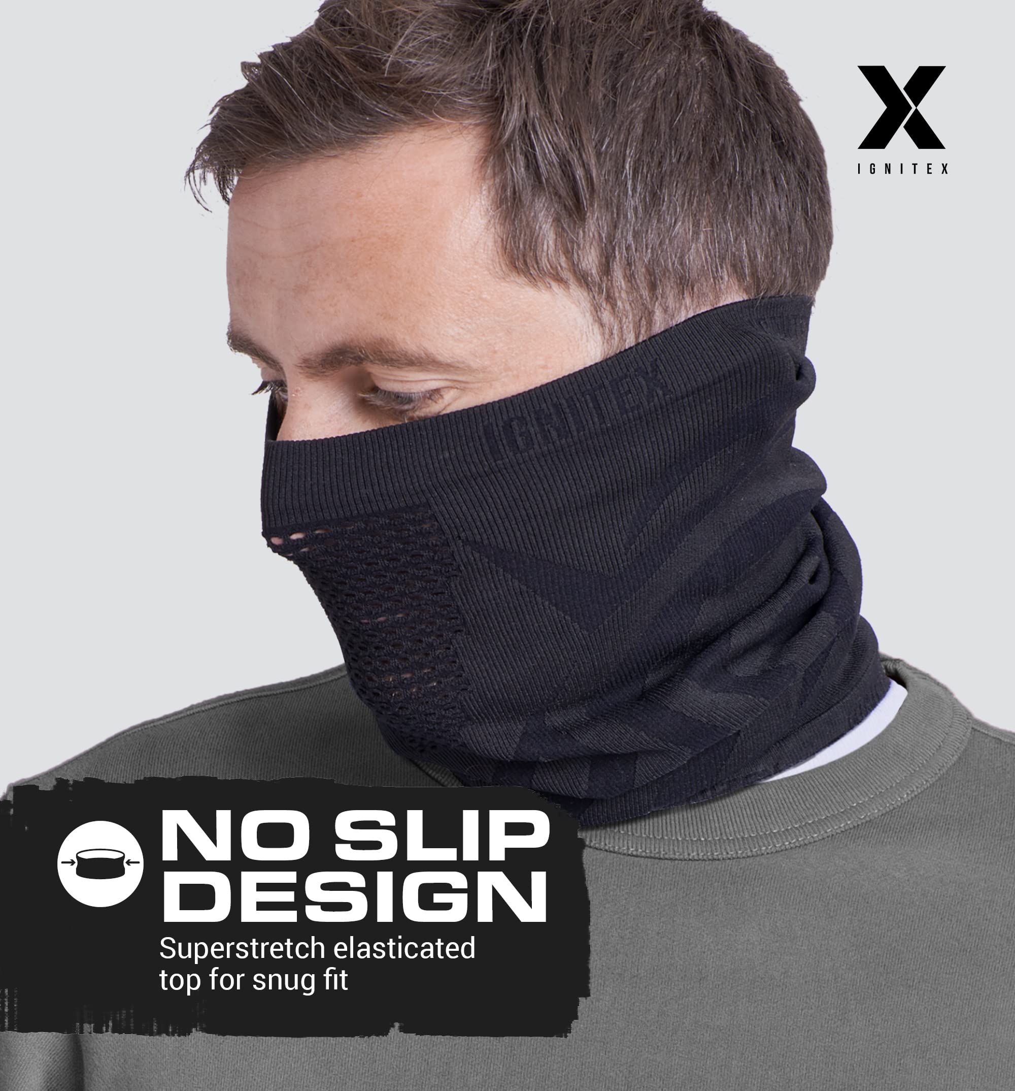 IGNITEX Ski Neck Gaiter, Winter Gaiter/Snowboarding Neck Warmer Gaiter, Breathable Ski Gator