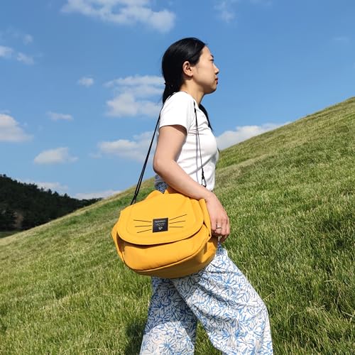SUNVENO Universal Stroller Organizer with Insulated Cup Holder & Shoulder Strap Cute Diaper Mommy Travel Bag for Stroller like Uppababy, Baby Jogger, Britax, BOB, Umbrella and Pet Stroller, Yellow