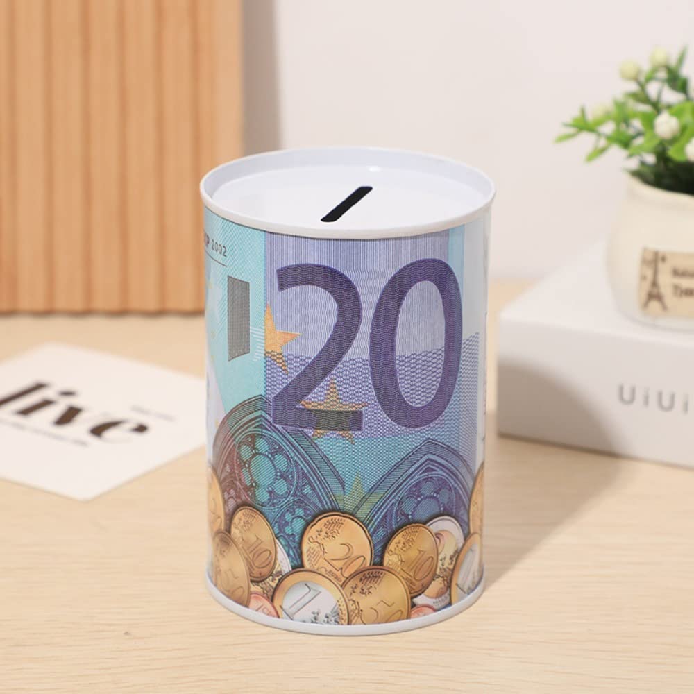 Money Bank 1Pcs Coins Deposit Boxes Creative Durable Euro Home Decoration Storage Box(500)