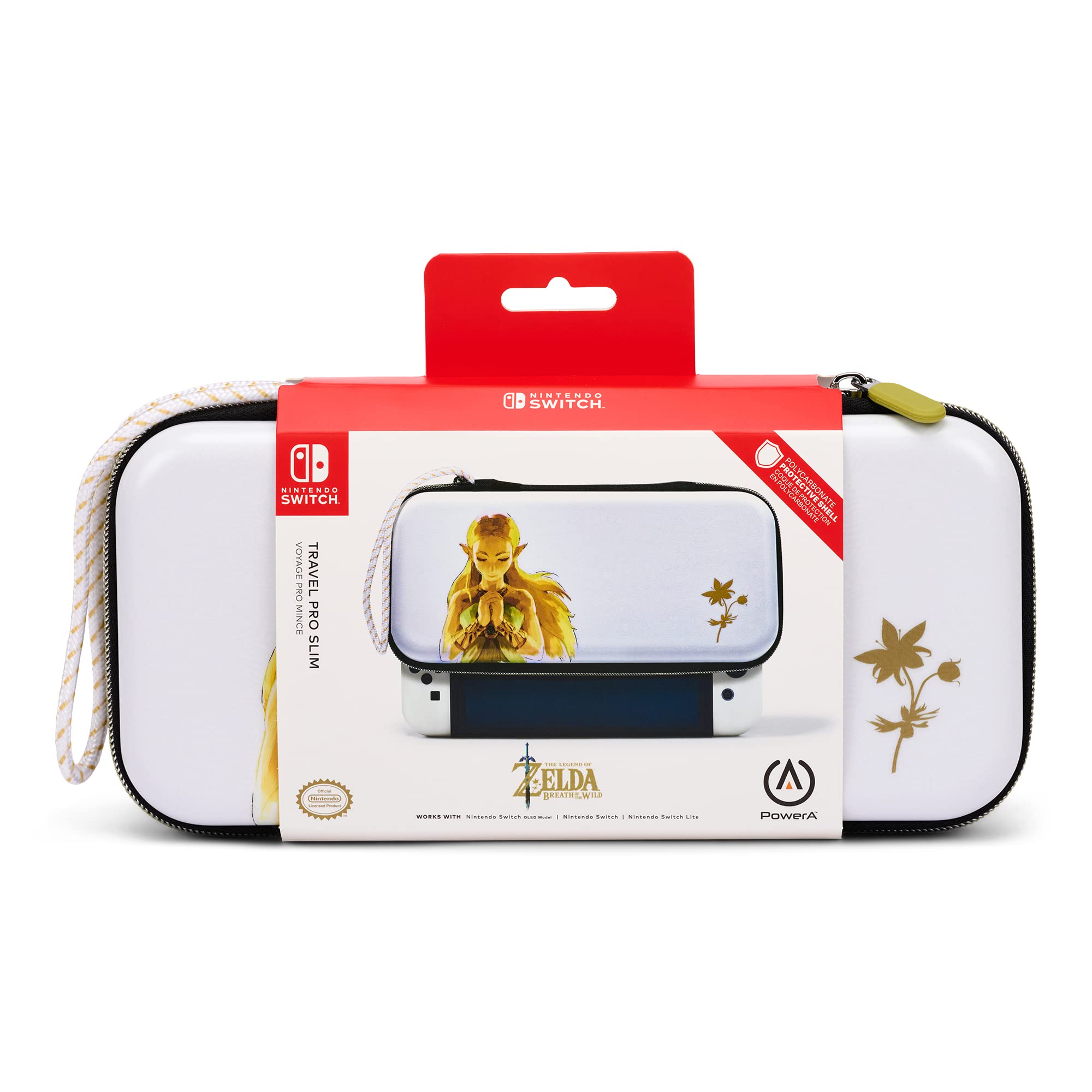PowerA Travel Pro Slim Case - OLED Model, Nintendo Switch and Nintendo Switch Lite - Princess Zelda, Hard Shell, Protective Case, Gaming Case, Console Case