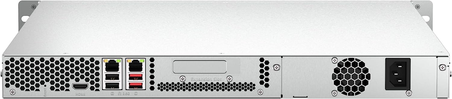 QNAP TS-464U-8G-US 4 Bay High-Speed Rackmount Dual-2.5GbE NAS Intel® Celeron® N5105/N5095 CPU, 8GB DDR4 Memory and 2.5GbE (2.5G/1G/100M) Network Connectivity (Diskless)