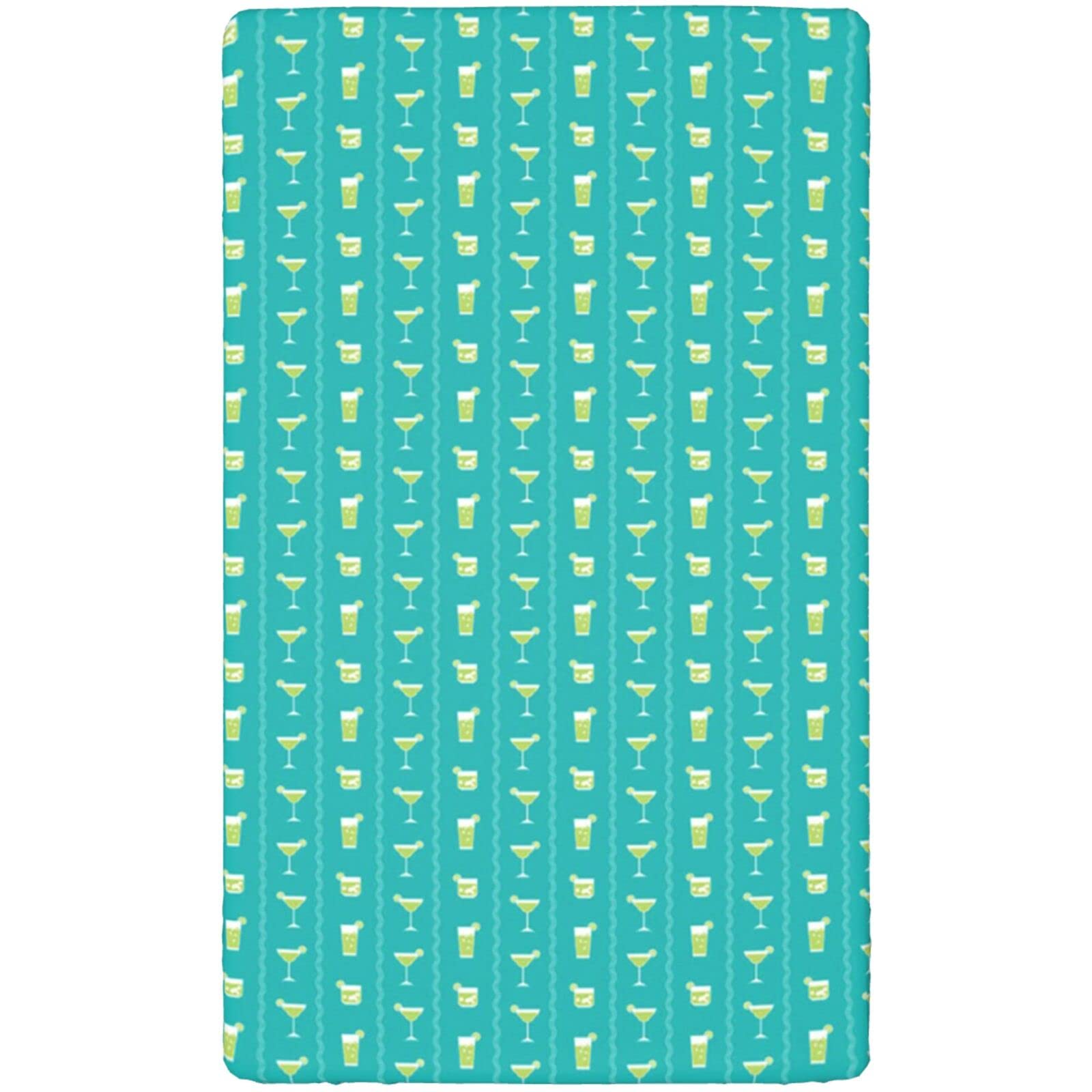 Summer Themed Fitted Crib Sheet,Standard Crib Mattress Fitted Sheet Soft and Breathable Bed Sheets-Baby Crib Sheets for Girl or Boy,28“ x52“,Seafoam Green