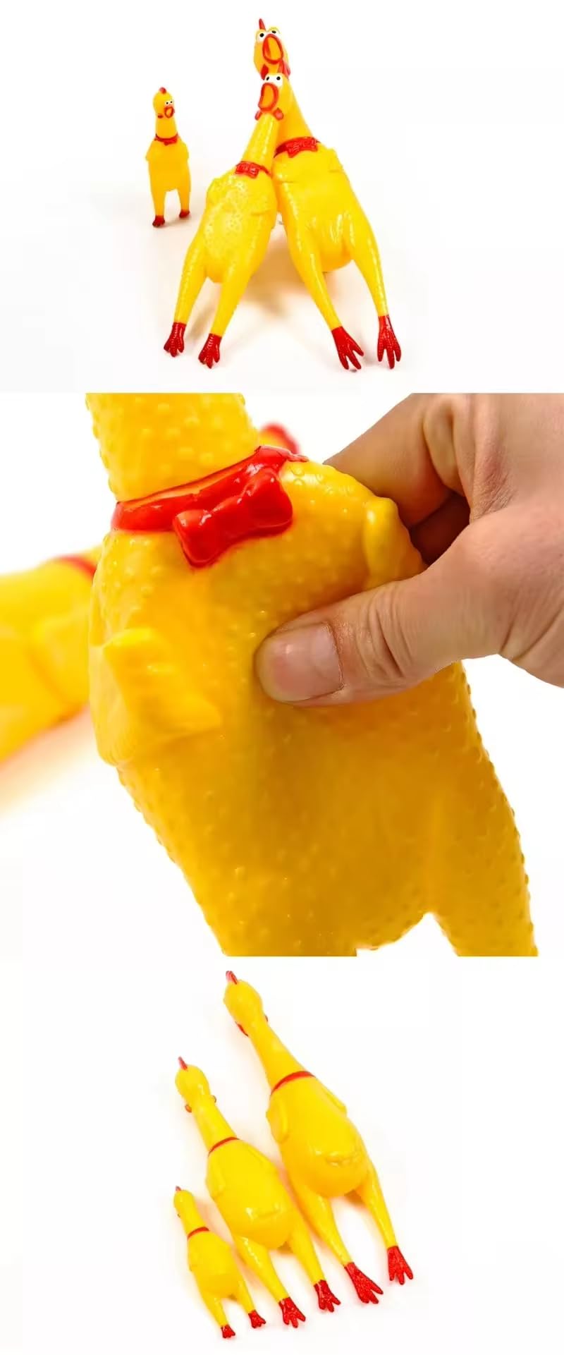 Screamin' Chicken Dog Toy with Squeaker, Durable & Interactive, 15.75 Inch - Perfect for Small, Medium & Large Dogs - American Owned Small Business