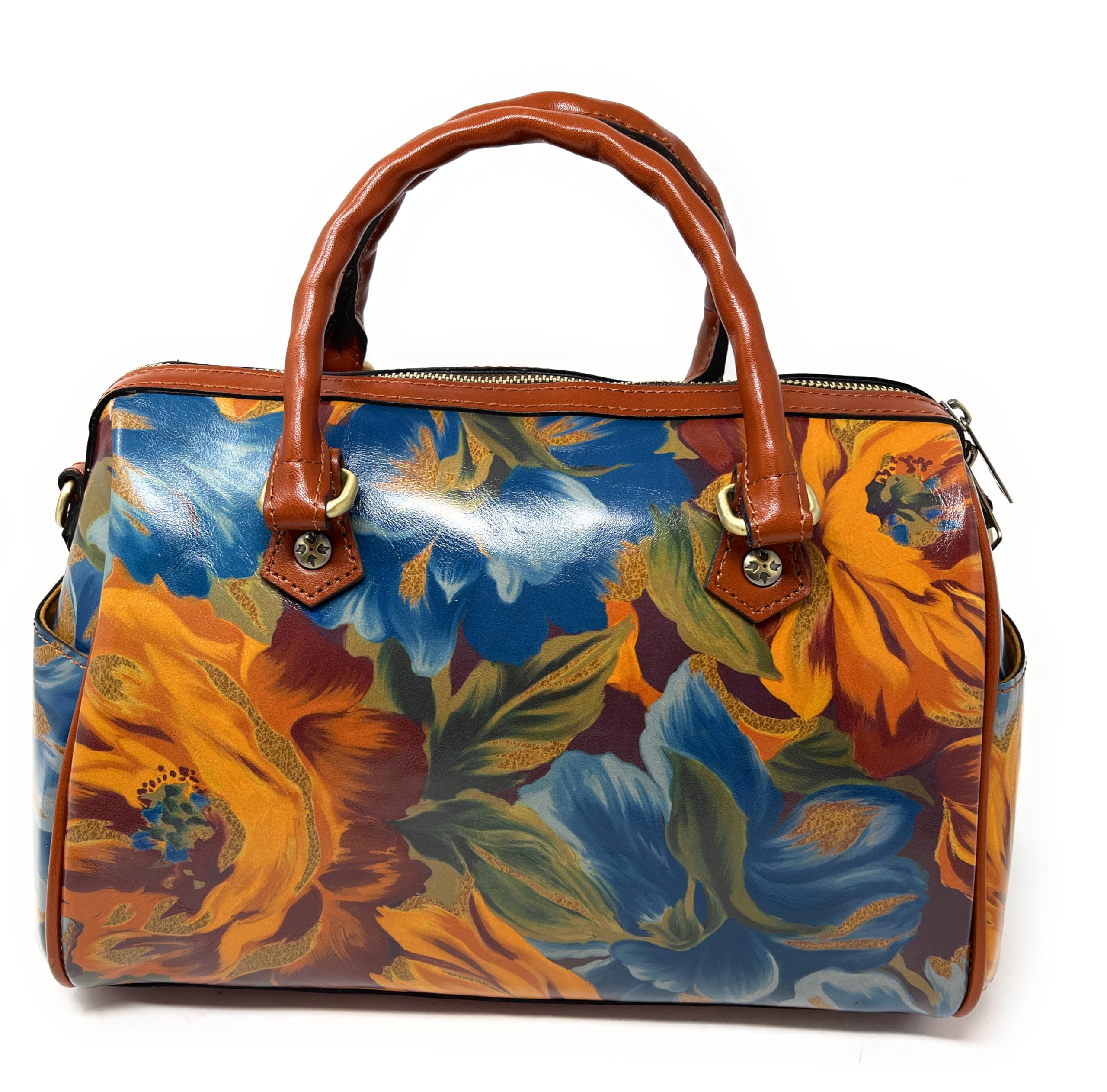 Patricia Nash Skye Leather Satchel - Stone Rose Tooled