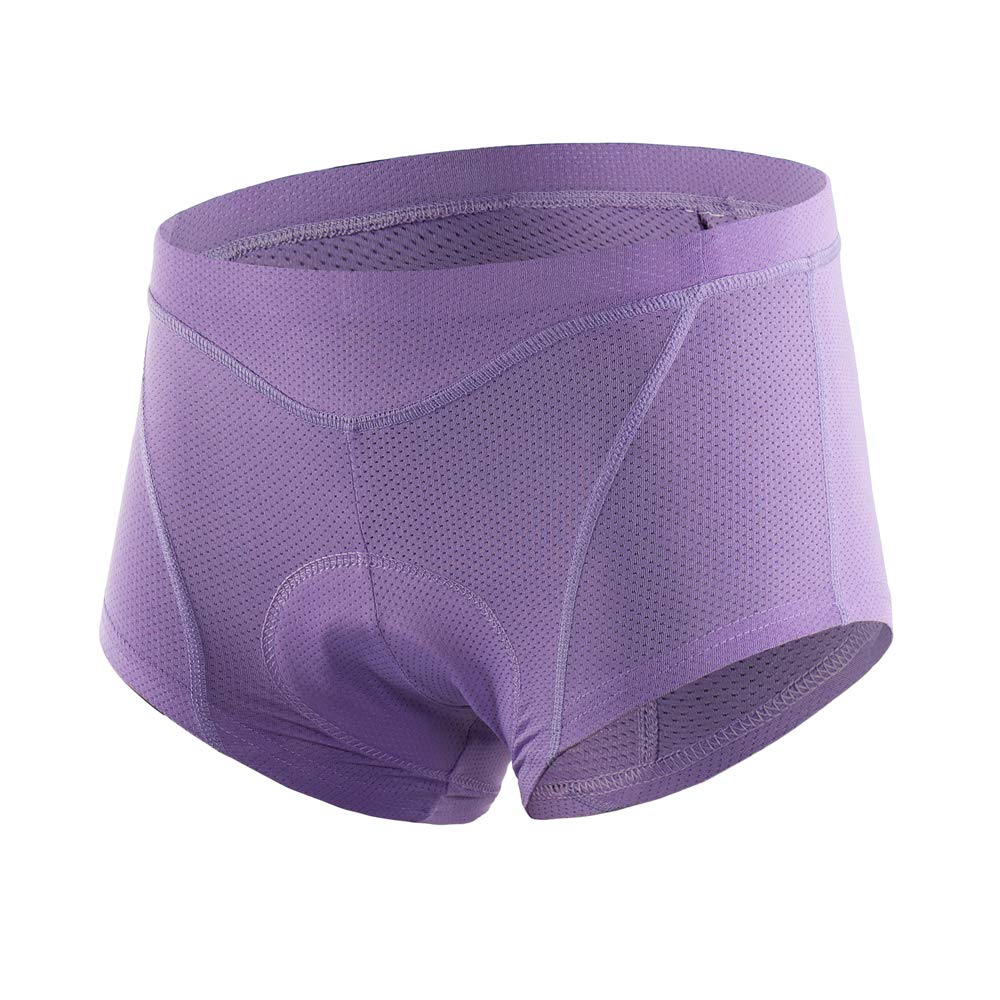 Lixada Cycling Shorts 3D Padded MTB Bicycle Bike Shorts Breathable Quick Dry Shorts (Purple-Women, Medium)