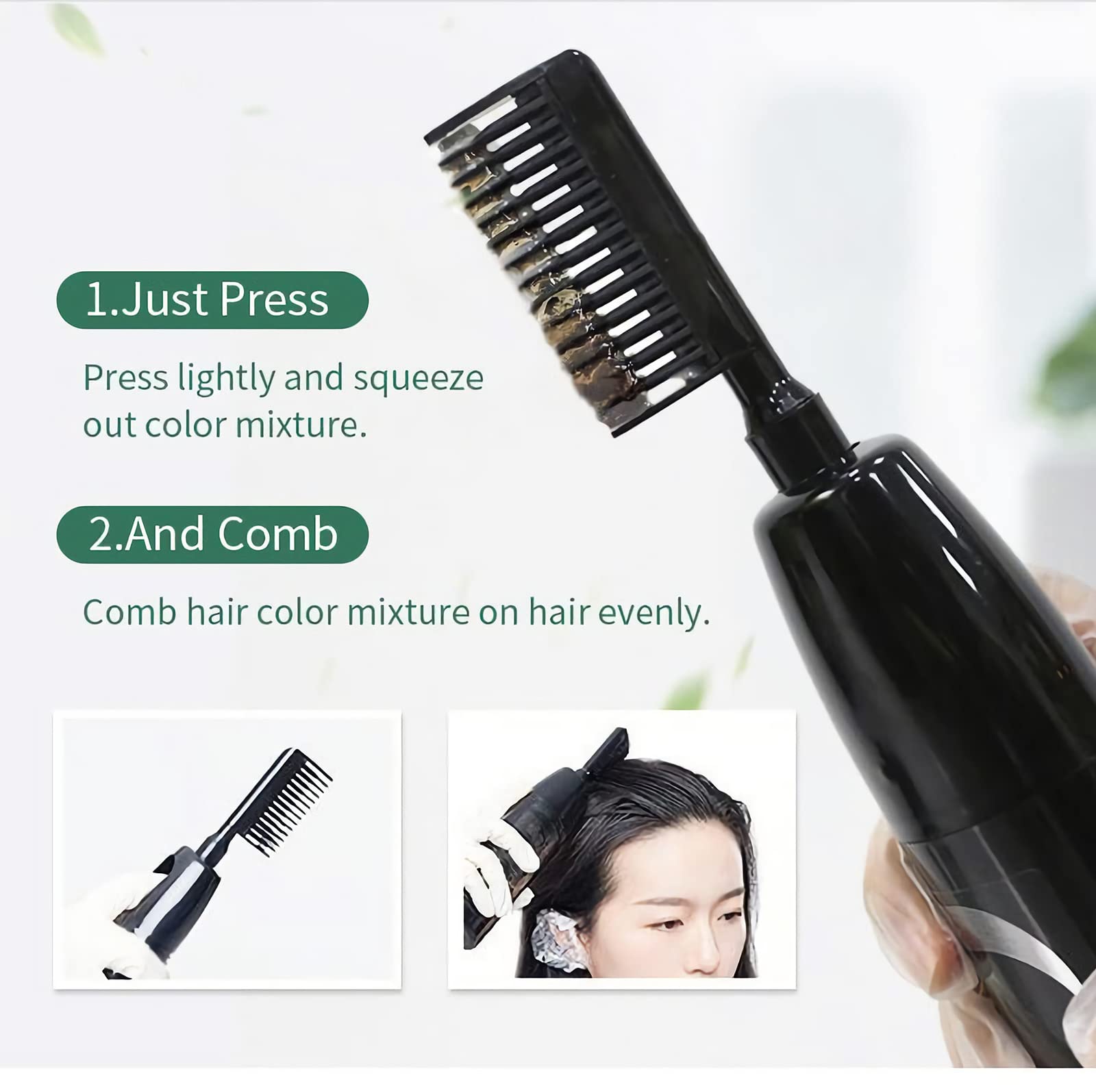 Purple Hair Dye Shampoo Permanent YIZHONG Hair Color For 100% Gray Coverage Women Men Dark Easy Comb Dyeing (grape purple)