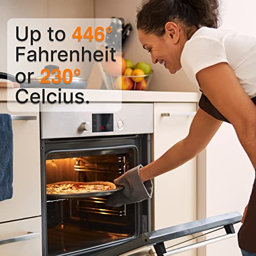 NutriChef 12.8 Inch Nonstick Pizza Pan for Oven - Carbon Steel Pizza Baking Tray with Airflow Holes - Premium Bakeware for Fresh & Frozen Pizza, Dishwasher Safe - Gray