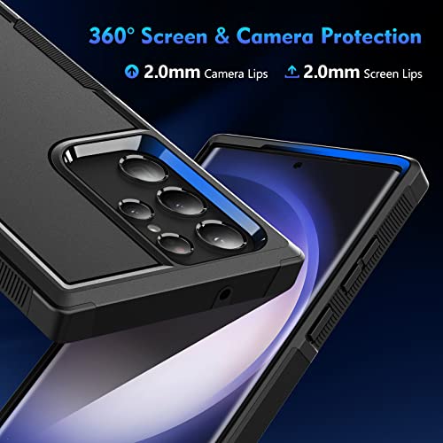 Vipcase for Samsung Galaxy S23 Ultra Case, ๐๐๐ฎ๐น ๐๐ฎ๐๐ฒ๐ฟ๐ Protection S23 Ultra Case, Military Grade Shockproof Galaxy S23 Ultra Case, Heavy Duty Samsung S23 Ultra Case 5G 6.8" 2023 - Black