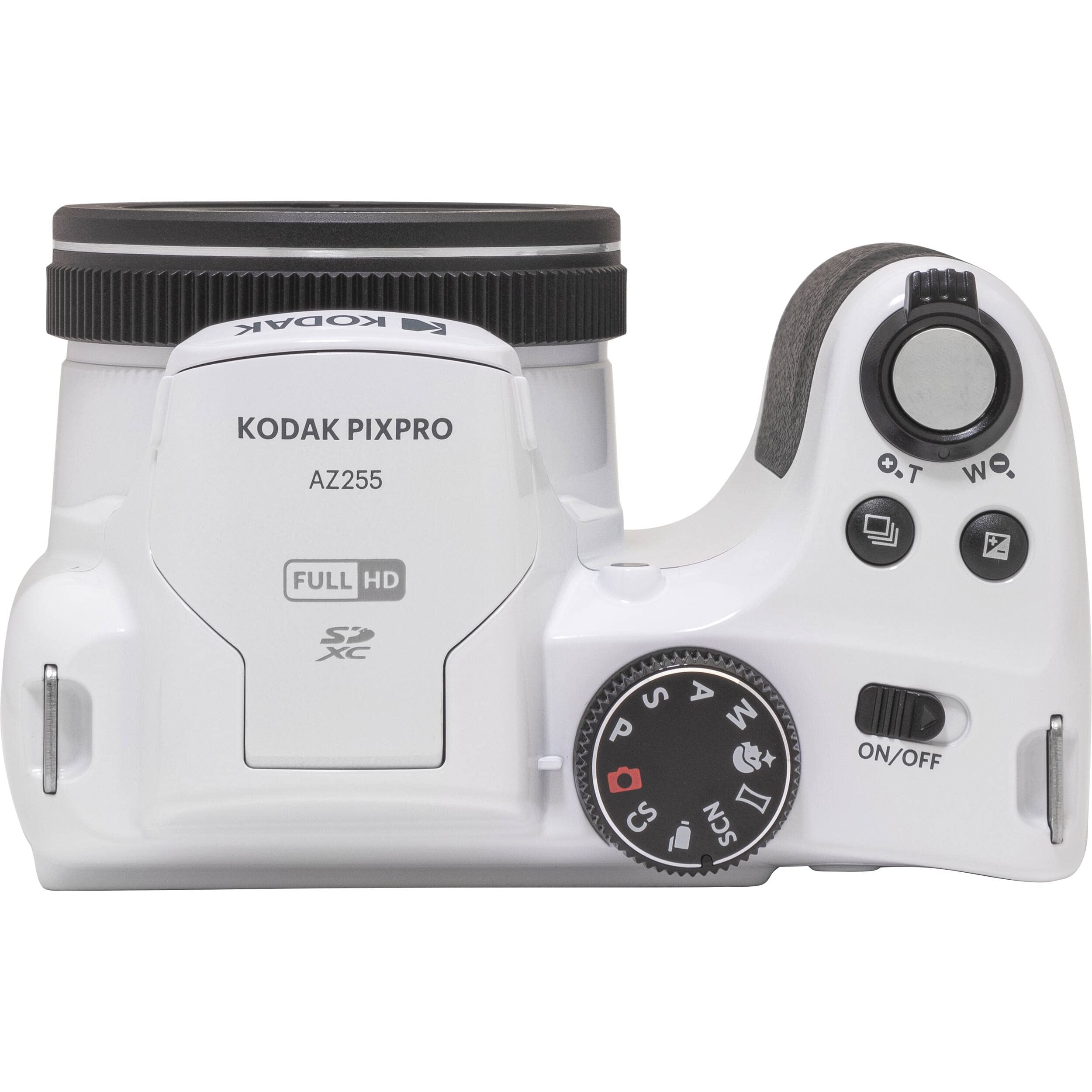 Kodak PIXPRO AZ255 Digital Camera (White) + SanDisk 32GB Ultra UHS-I SDHC Memory Card (2) + Case