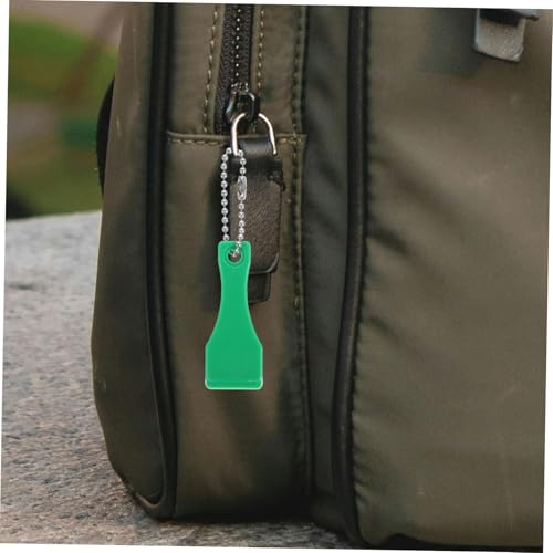 Sewroro 10pcs Scratch-Offs Label Remover Tool Label Stickers Scratch Tickets Plastic Scraper Tools Keychain Scratcher Thumb Keyring Scratcher Plastic Ticket Scratcher Abs Green