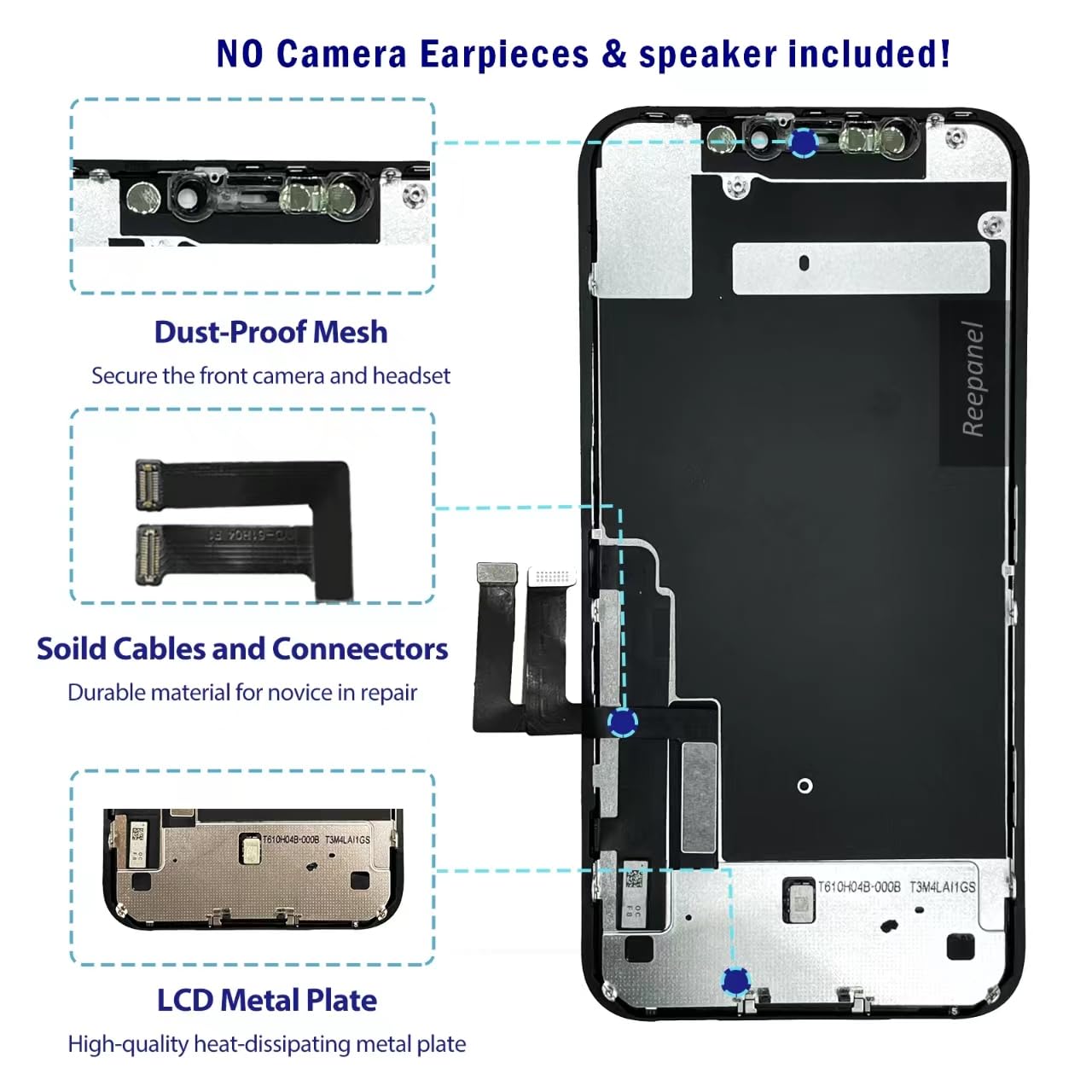 Reepanel for iPhone 11 Screen Replacement, FHD 3D Touch LCD Screen Display Digitizer Frame Full Assembly with Repair Kits for iPhone 11 A2111, A2223, A2221 + Screen Protector + Waterproof Adhesive