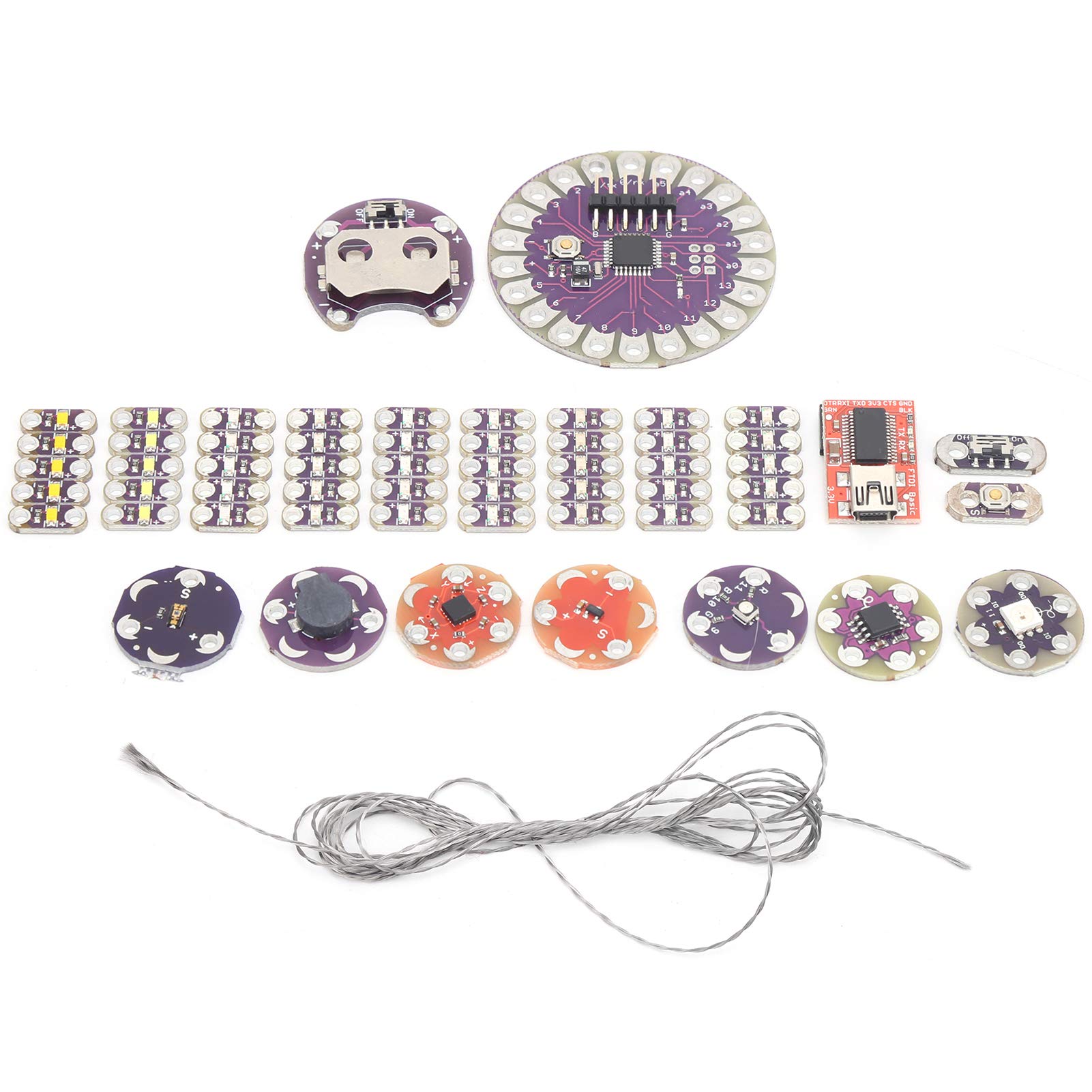 Syrisora Electronics Starter Kit Conductive Thread Set Development Board Industrial Supplies