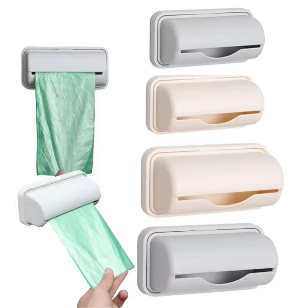 Trash can Liner Dispenser, Trash Bag Dispenser for Bottom of can, Small Bin Liner Kit Dispenser, Wall Mount Garbage Bag Dispenser, Bathroom Trash Bag Dispenser, Storage Trash Plastic Containers