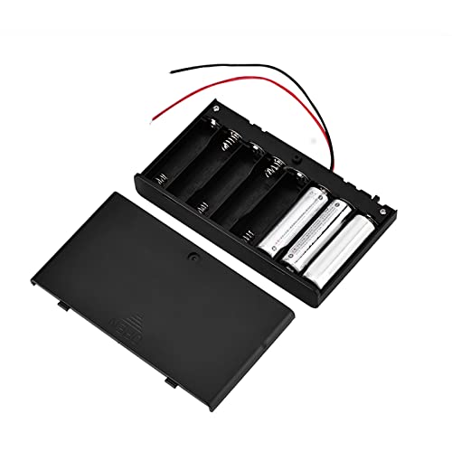plplaaoo 8pcs AA Battery Holder, Battery Holder with Cover & Power Switch,12V AA Battery Holder Battery Storage Box, 8 AA Battery Holder,5.12x2.87x0.79 in, Battery Holder AA Battery Holder 12v AA