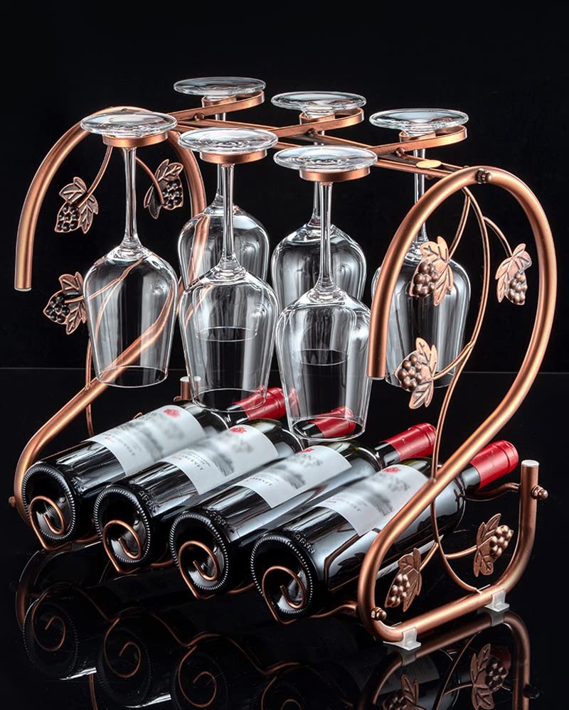 LHLLHL Multifunctional Wine Rack Iron Wine Glass Rack Kitchen Table Storage Rack Goblet Glass Wine Glass Bar Tool