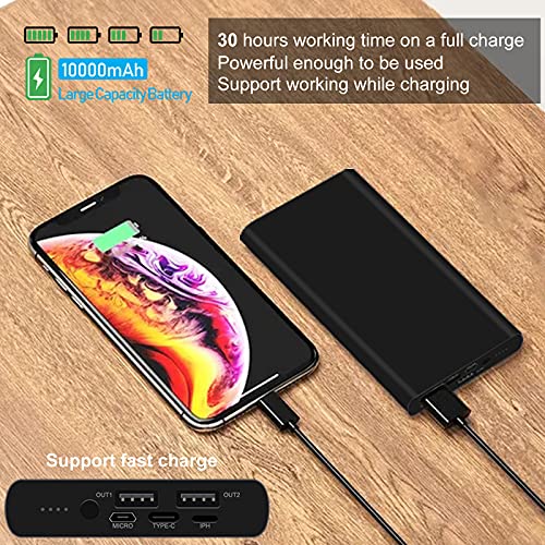 Newwings Hidden Camera, 1080P 10,000mAh Mini Spy Camera Power Bank Portable Nanny Cam Mini Video Recorder Home Security Camera with Gravity Sensor Motion Detection Night Vision