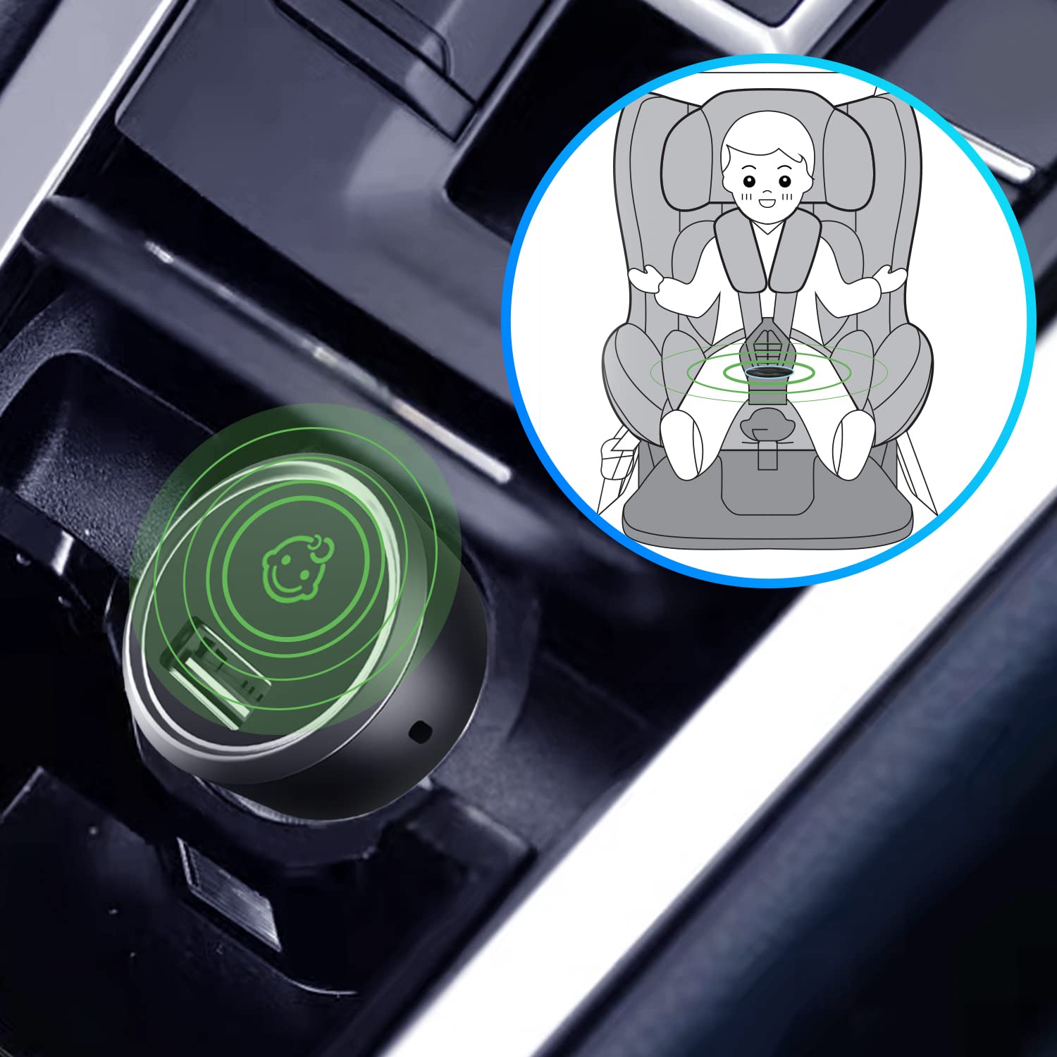 STEELMATE Baby Car Reminder Extra Sensor Pad for 1U Baby Car Seat Alarm System Reminder