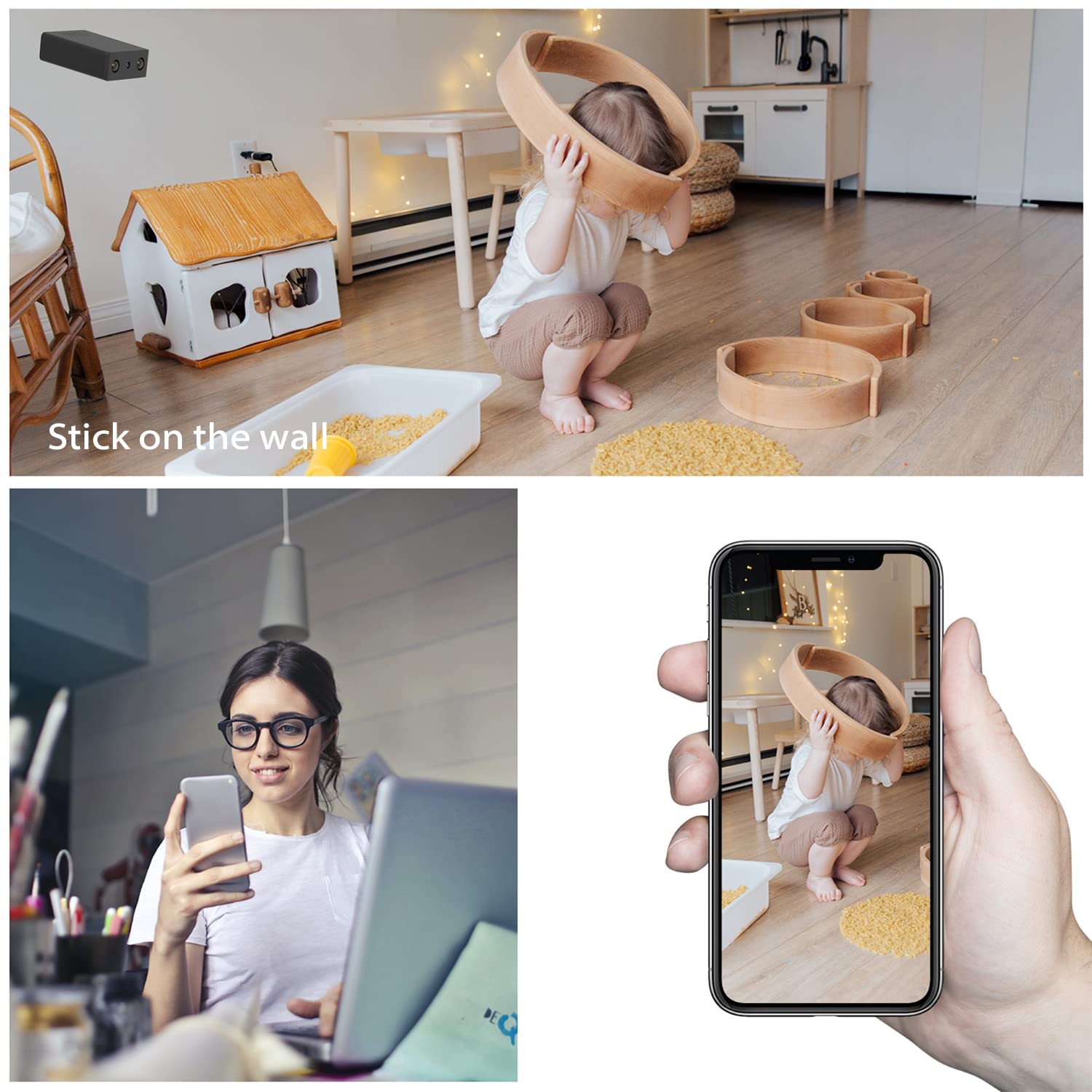 Pozlle Camera, A Loop Recording HD 1080P Camera for Home Monitoring Real time Video Recorder