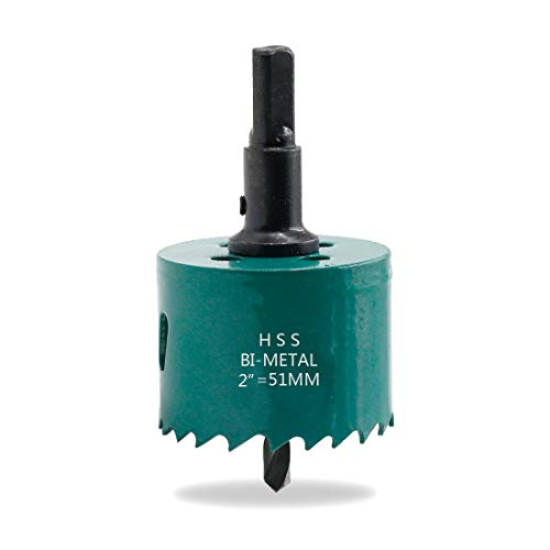 Qjaiune 51mm/2" Hole Saw BI-Metal Heavy Duty Hole Cutter for Wood Cornhole Boards Plastic Drywall Fiberboard
