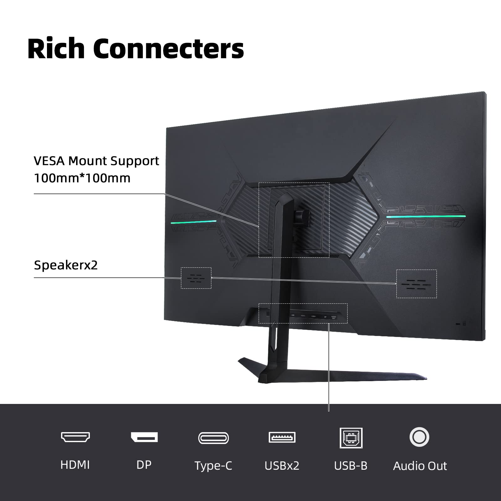 idea display Q32P 32" IPS 4K UHD Gaming Monitor, 3840x2160, 60Hz OD4ms, 100% sRGB, 1xHDMI,1xDisplayport, 2xUSB,Type-C, USB-B, Remote Control, Frameless FreeSync HDR, LED Backlight