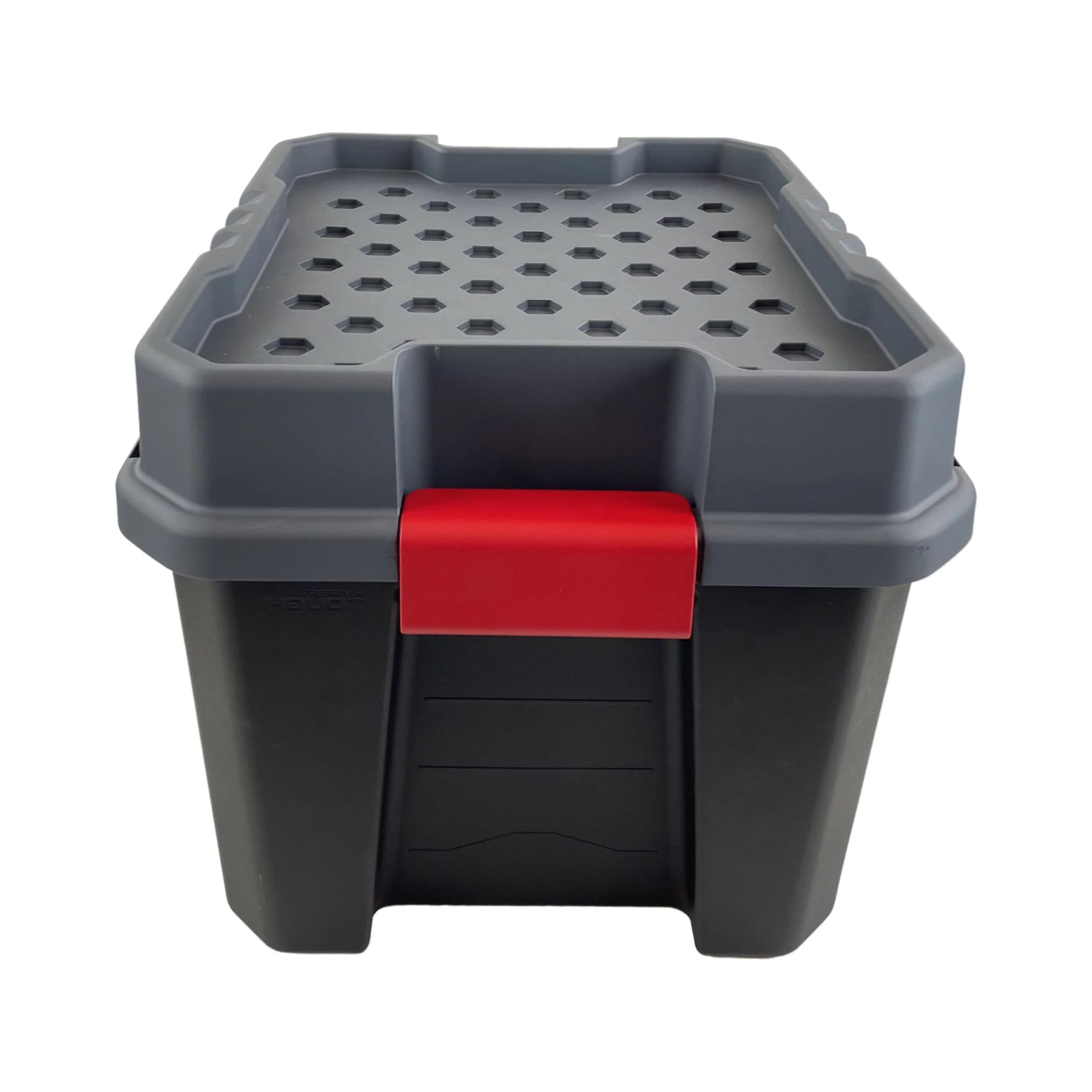 SeaQily Tough 8 Gallon Plastic Storage Tote, Storage Box,Black