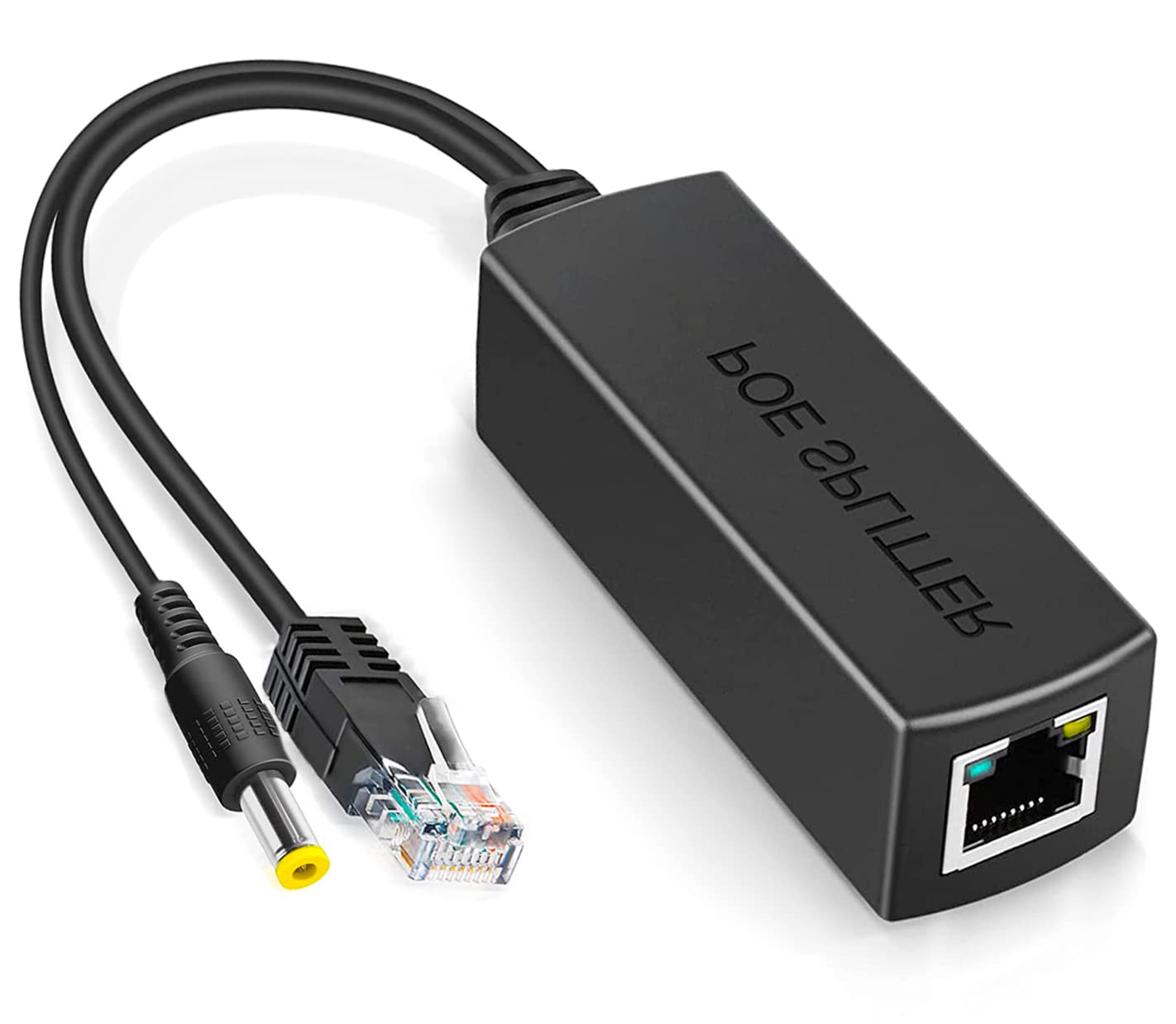 PoE Splitter 48V to 12V, Active POE Splitte Over Ethernet Splitter Network Adapters, IEEE 802.3AF Compliant 10/100Mbps, DC 12V Output, for Surveillance Camera AP VoIP Phone