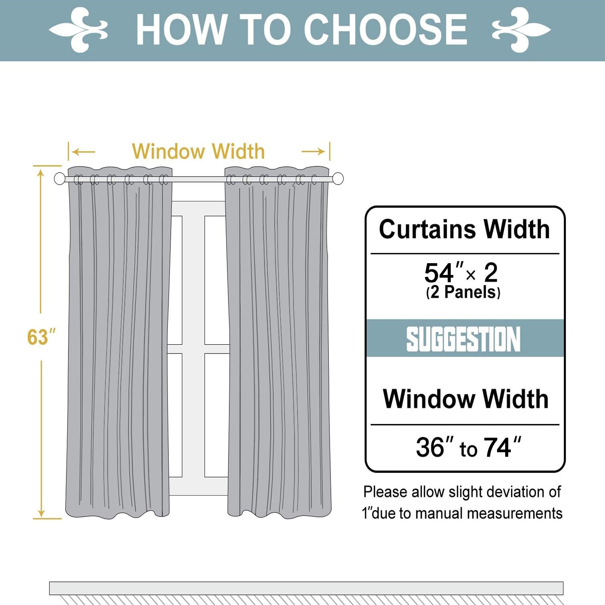 Home Soft Things Serenta 4 Piece Grommet Darkening Thermal Insulated Blackout Window Panel Curtain Set, 2 Curtains and 2 Tiebacks, 54" x 63", Beige