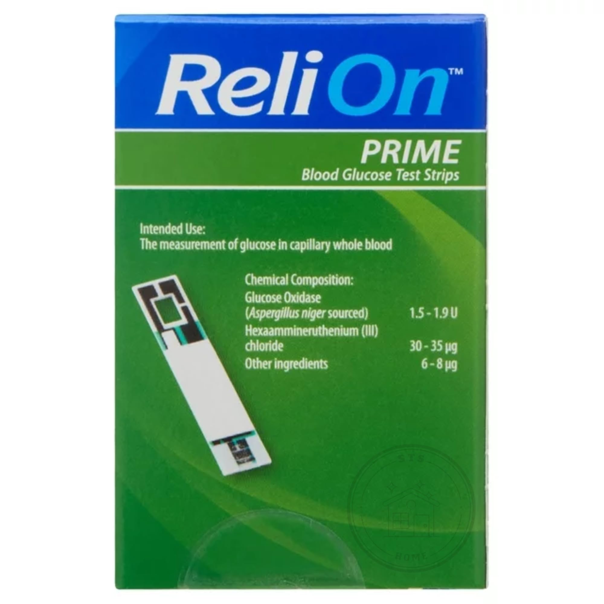 ReliOn Prime Blood Glucose Test Strips | Blood Glucose Test Strips | Test Strips for Diabetes | Blood Sugar Test Strips | Relion Prime | Reli On Prime Test Strips 50 Count (2 Pack) + STS Sticker