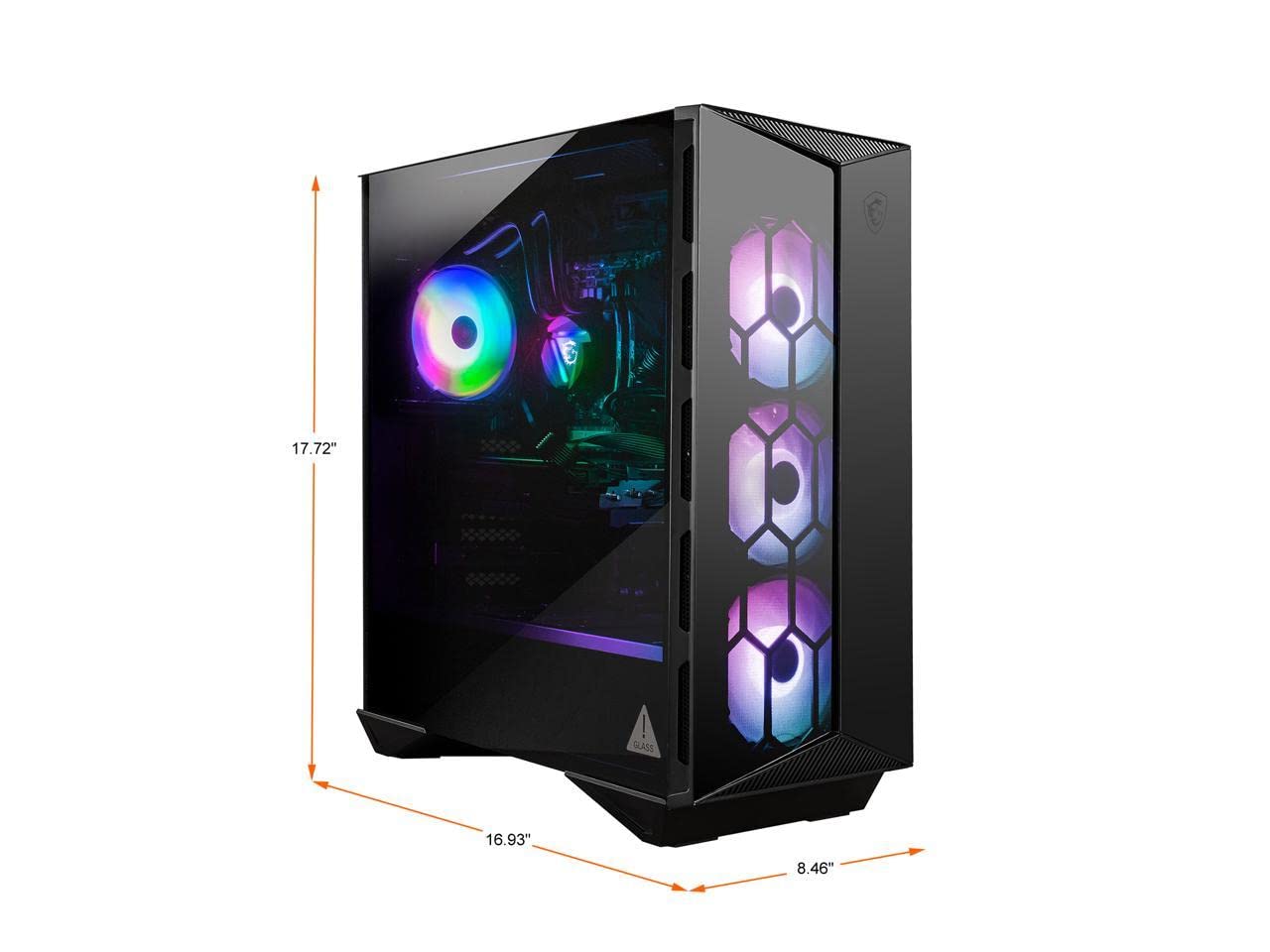 MSI Aegis ZS (Tower) Gaming Desktop, AMD Ryzen R7-5800X, GeForce RTX 3070 Ti, 16GB Memory (Dual-CHL), 1TB SSD, WiFi 6, USB Type-C, VR-Ready, Windows 11 Home (5TE-299US)