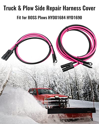 NTSUMI Truck and Plow Side Repair Harness Kit Replace HYD01684 HYD01690 Fit for BOSS Plows, Snow Plow Power Ground Cable Truck Plow Side