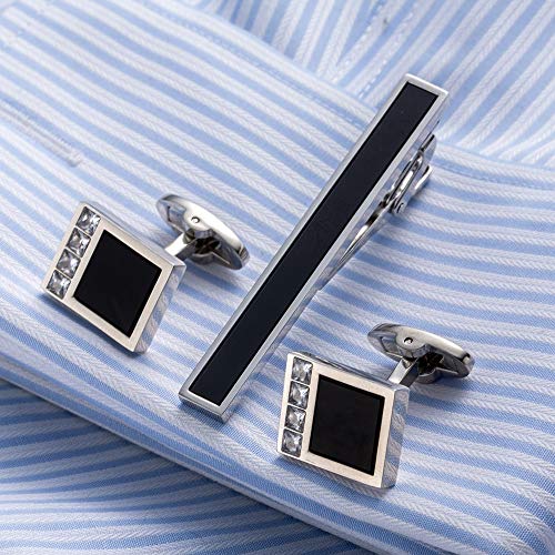 Men's Cufflinks Tie Clips Delicate Diamond Cuff Studs Premium Groom Dress Accessories Cuff Clips