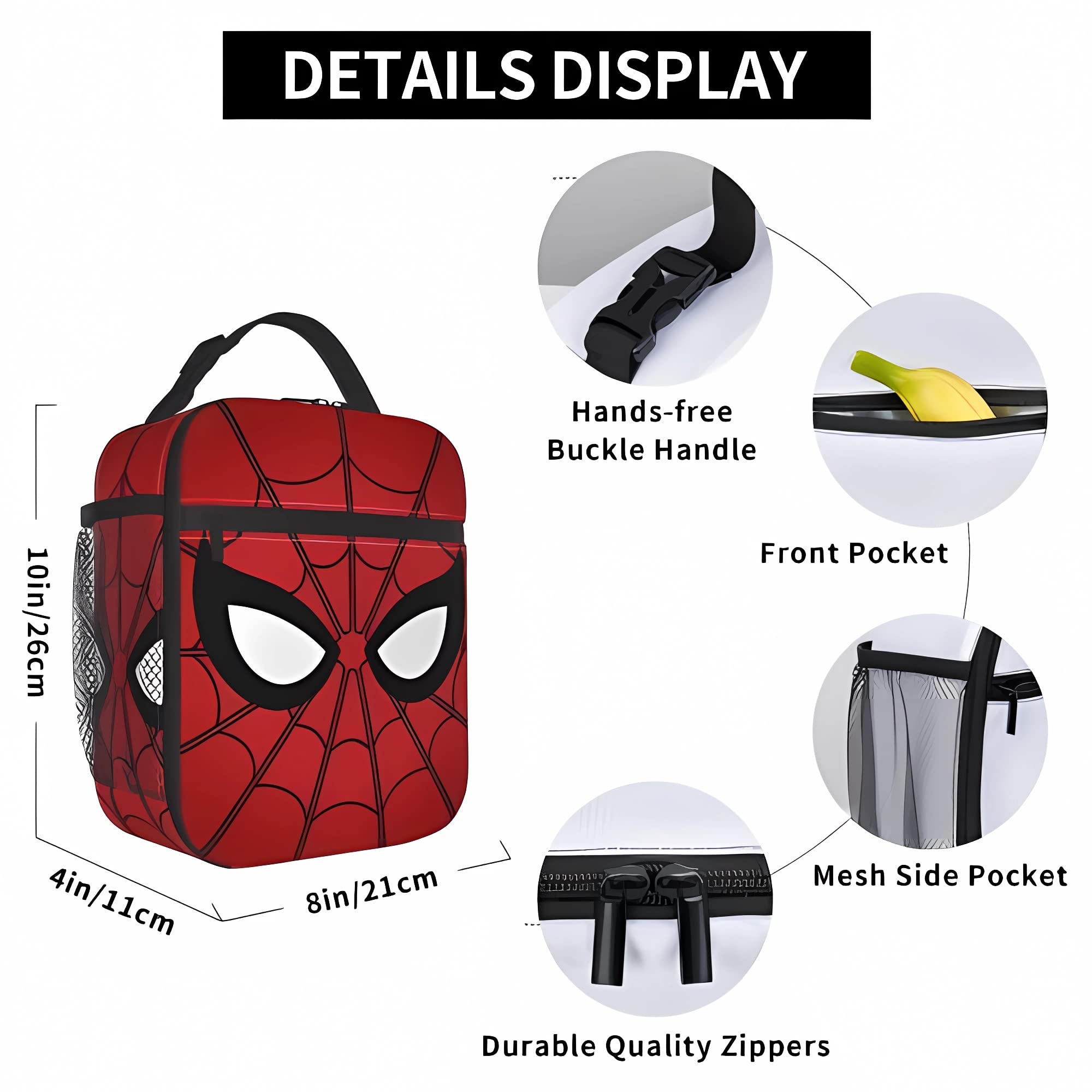 nxedlry Cartoon Lunchbag Portable Lunch Box For Boys Girls, Reusable Thickened Thermal Insulation Lunch Bag Tote Cooler Lunch Bag
