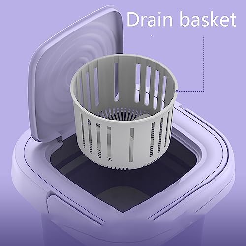 MacLehose Portable Washing Machine Portable Washer,8L Mini Washing Machine Foldable,Baby Clothes Underwear or Small Items Camping&Travel Laundry Small Size,Space Saving Purple 30.5*30.5*21cm MSLC-01