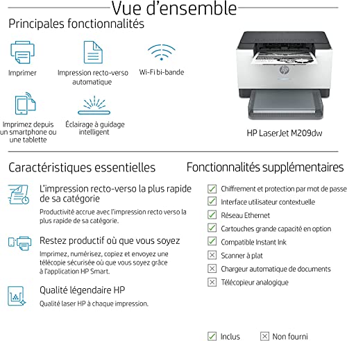 IMPRESORA LASER HP LASERJET SFP M209DW B-N DUP. WIFI BT
