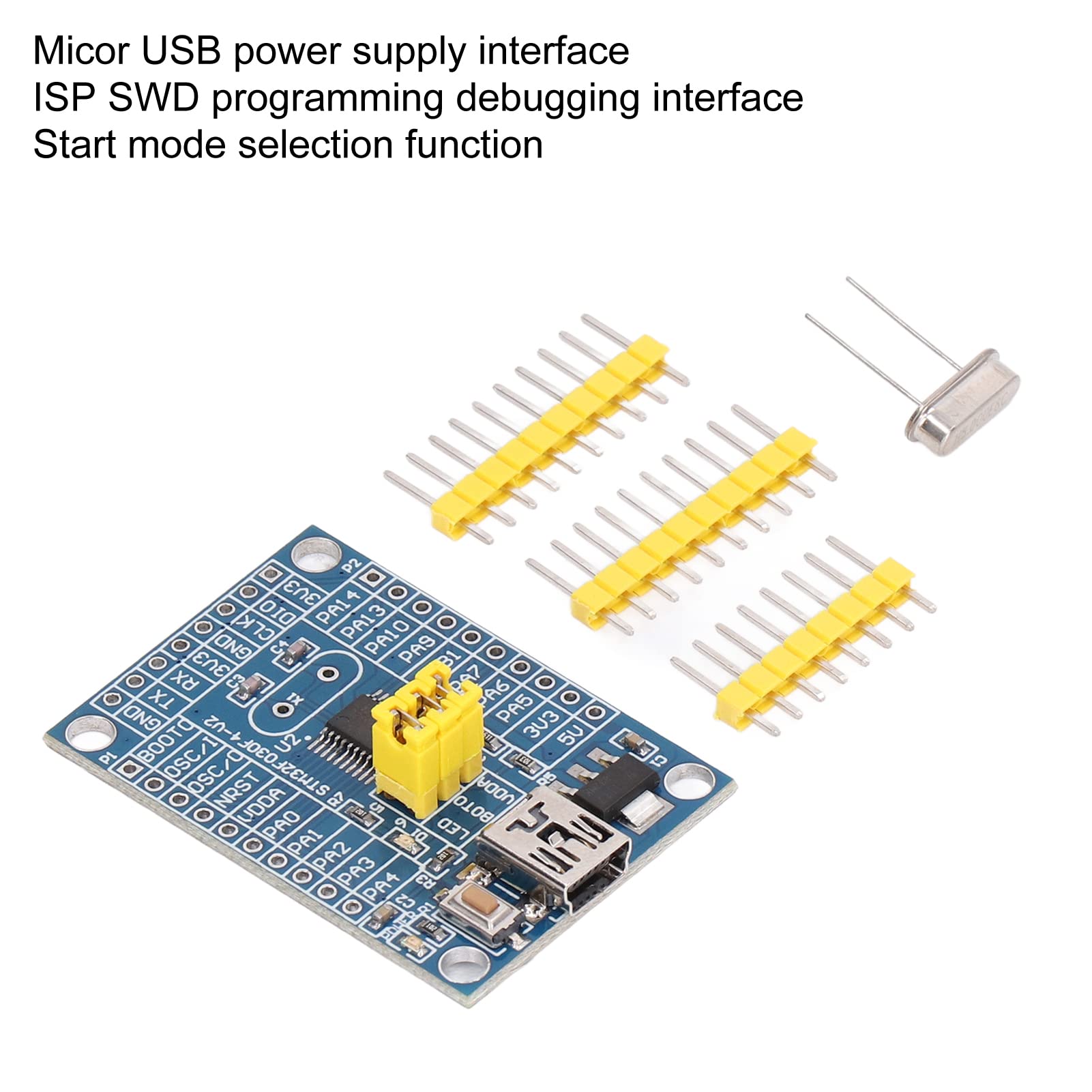 Stm32F030F4P6 System Development Board, Core System Learning Board with USB Port, 32 Bit 48Mhz Core System Learning Board with USB Port for DIY Electronic Equipment