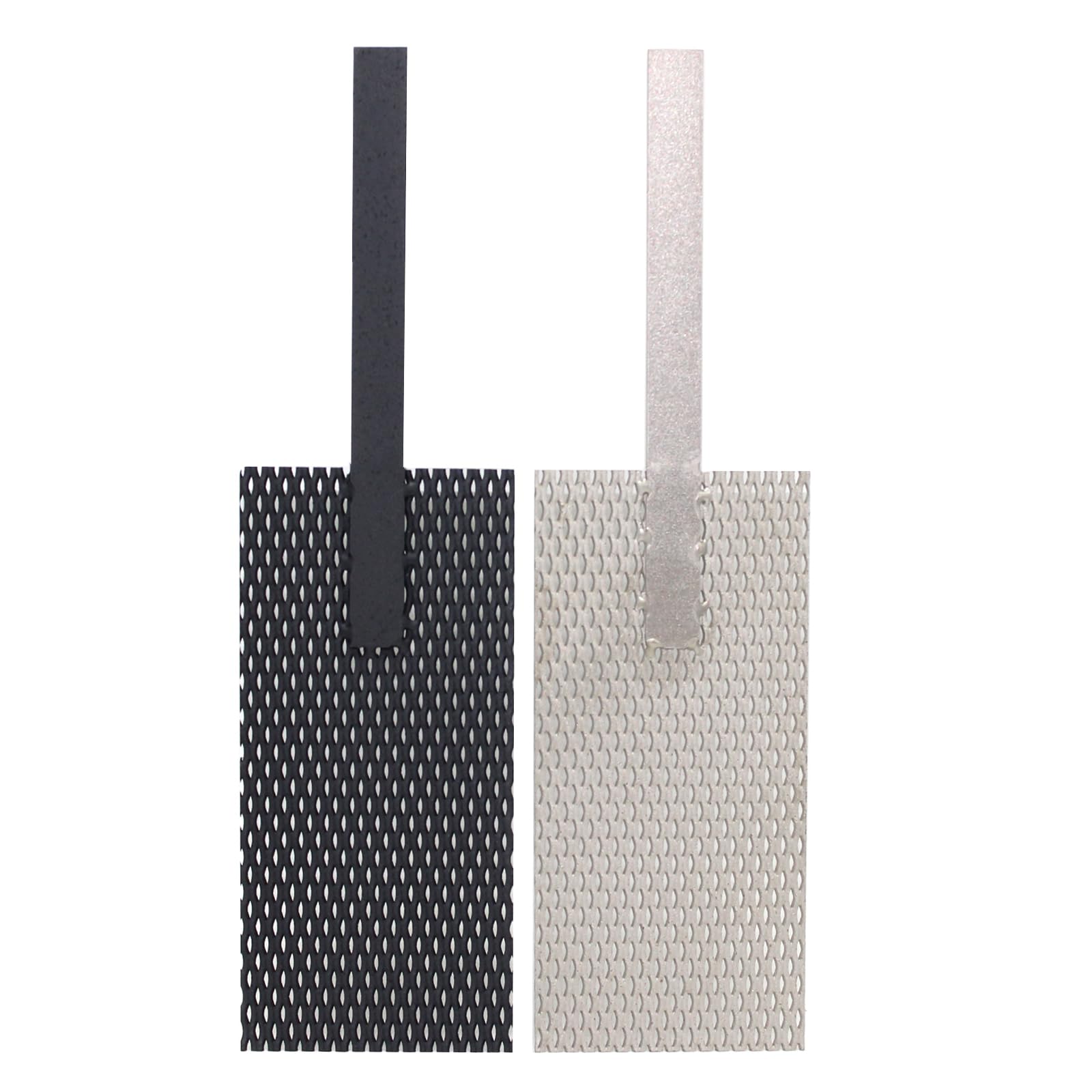 TIBROMTACK 2 x Electrodes, Titanium Anode Net with MMO Ruthenium-Iridium Coating and Cathode Electrolyte Net without Coating for Electrochemical Applications and Swimming Pool Cleaning, GHR094