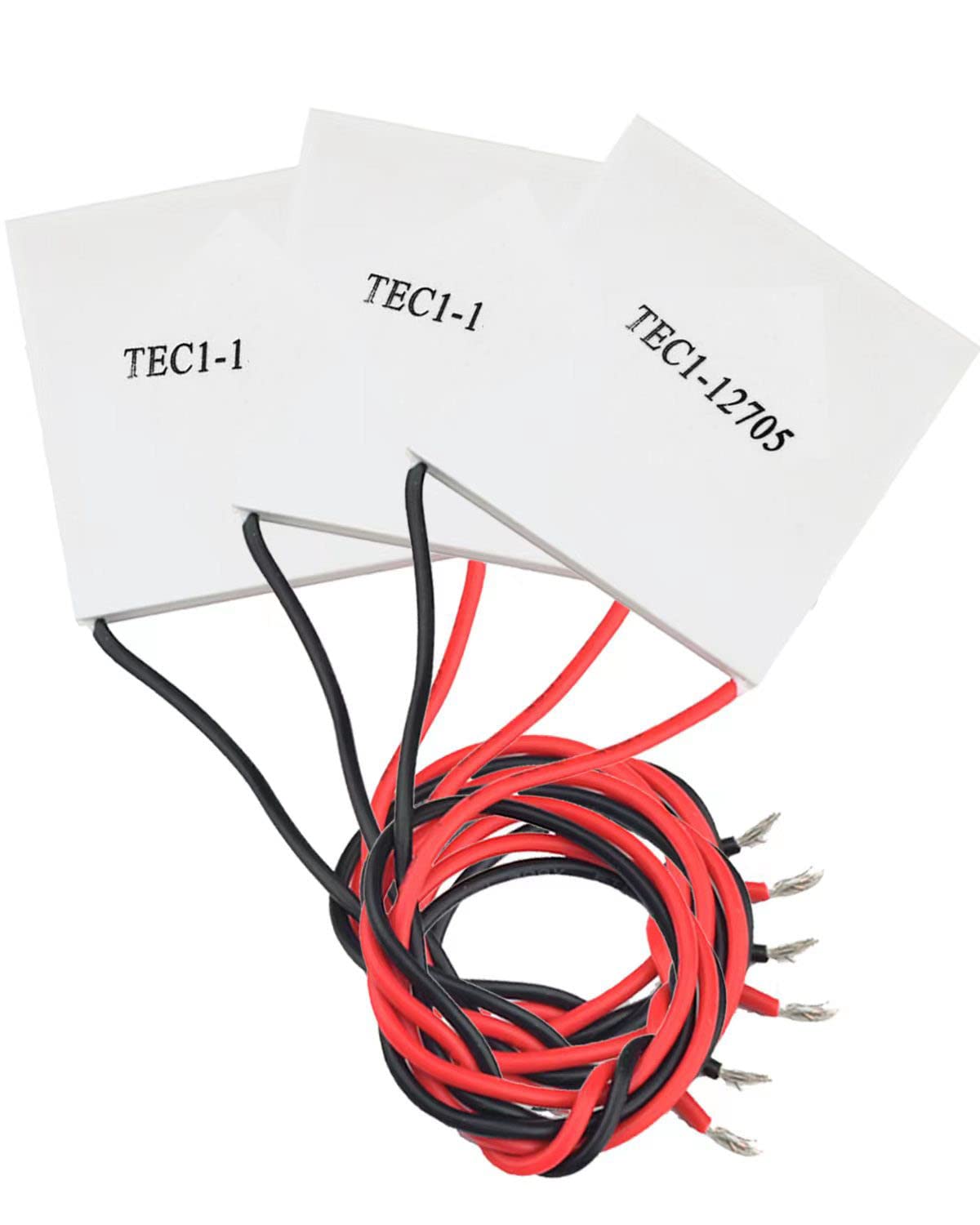 Sumklin TEC1-12715 Peltier Cooling Plate Cooler Module 12V 15A TEC1-12715 Cooling Chip 40x40mm 3PCS Semiconductor Refrigeration Tablets
