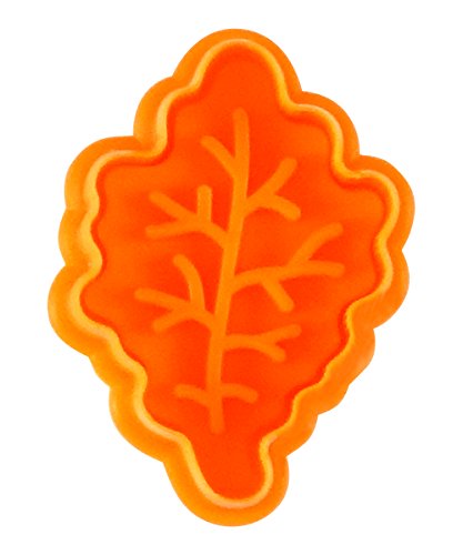 R&M International 0 Leaves 2" Pastry/Cookie/Fondant Stampers, Leaves and Acorn, 4-Piece Set Silver