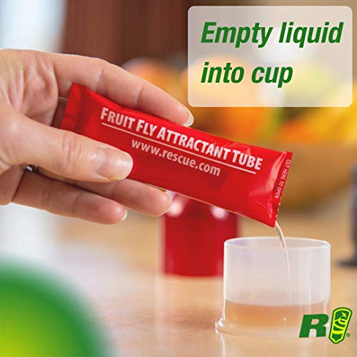 RESCUE! Fruit Fly Traps (Set of 2 Traps) β Reusable, Includes Liquid Bait Attractant