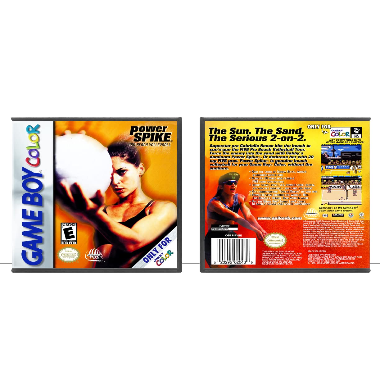 Power Spike Pro Beach Volleyball | (GBC) Game Boy Color - Game Case Only - No Game