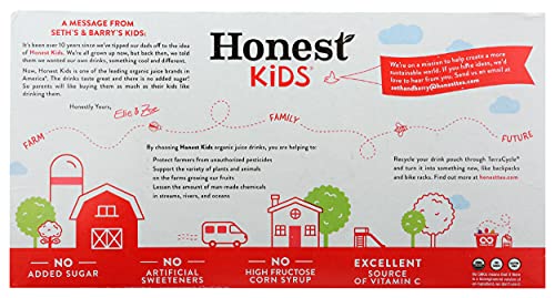 Honest Kids, Organic Super Fruit Punch, 6.75 Fl Oz Pouches, 8 Pack