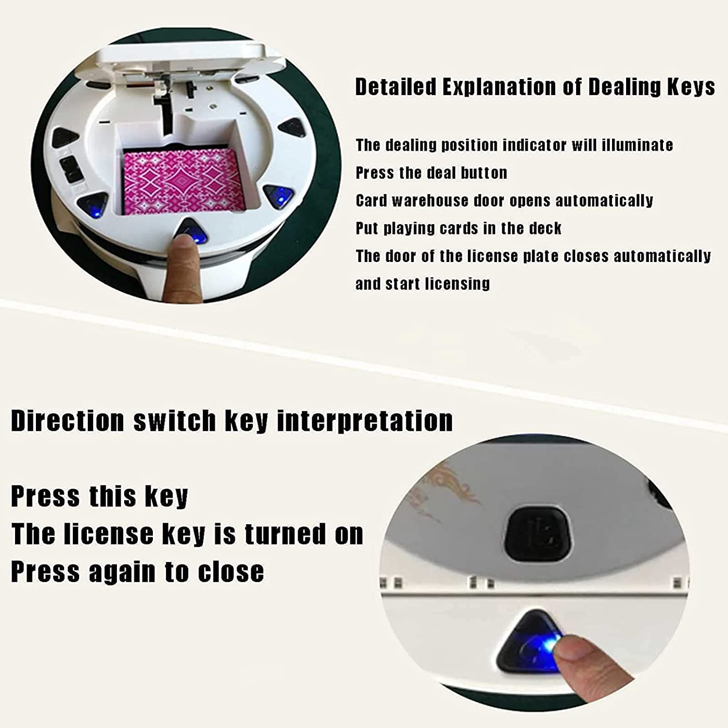 OHYAS Automatic Card Shuffler, Electronic Professional Card Shuffler, Quiet, Great for Home, Tournament Use for Classic Poker-Trading Card Games Supports Custom Programming, for 2-8 People Game
