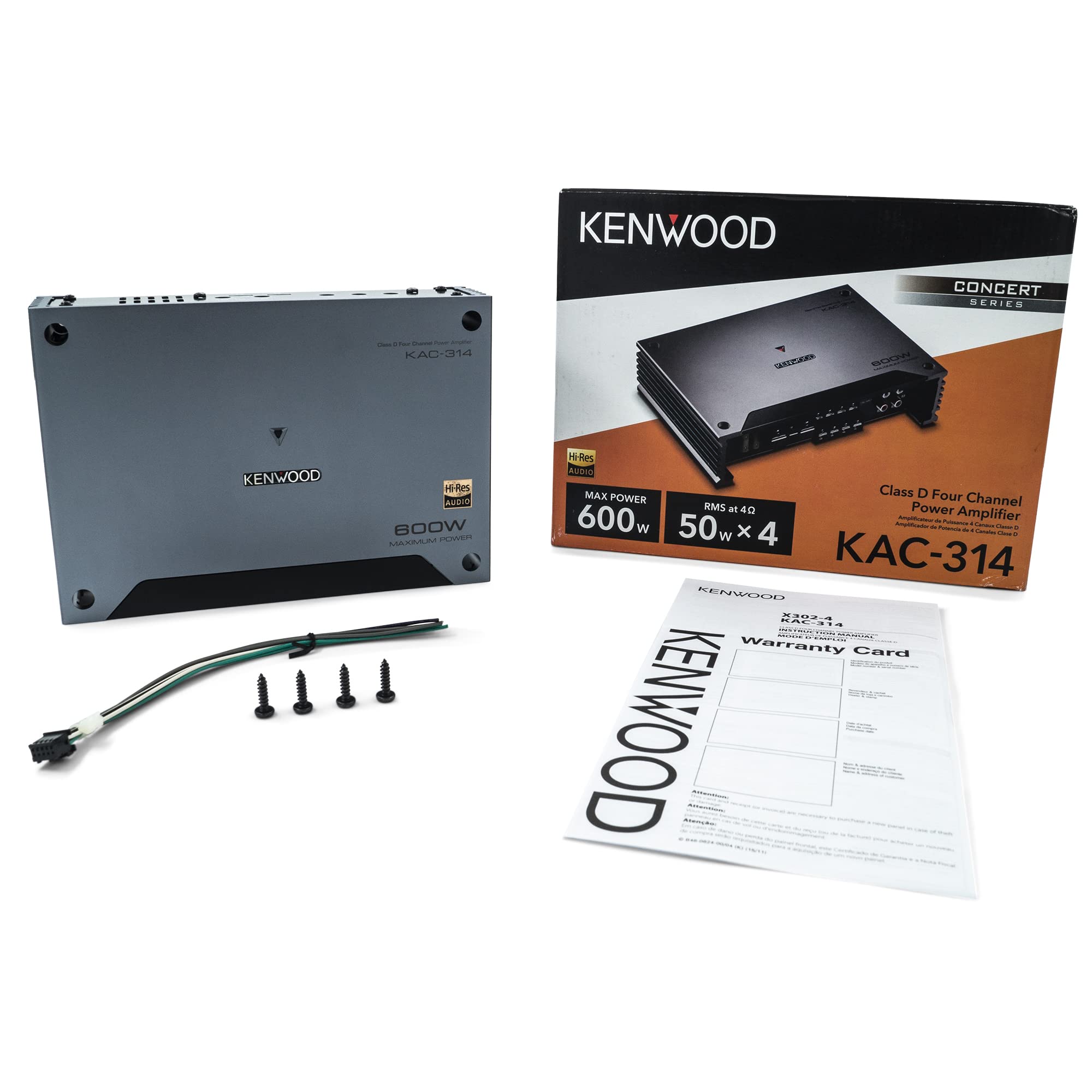 Kenwood KAC-511 Class D Digital Mono Amplifier with Variable Low-Pass Crossover - Black