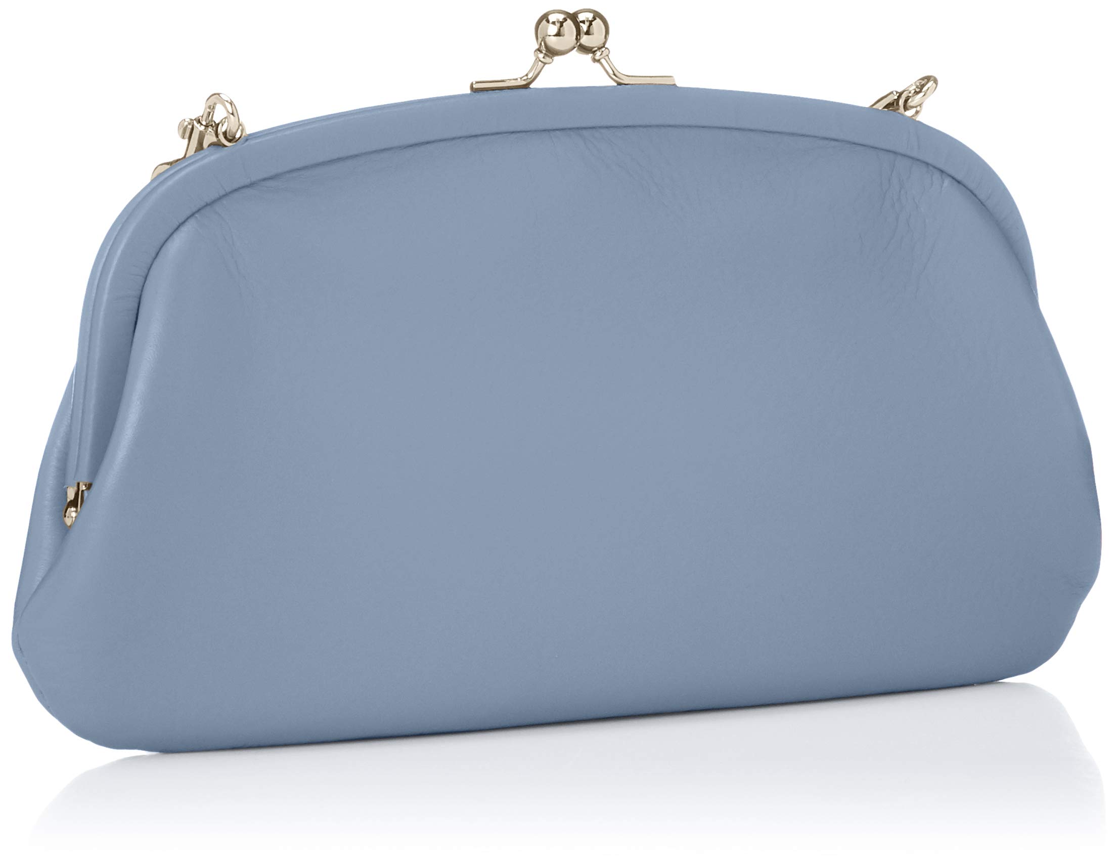 Isaac Y01-11-03 Pochette Wallet with Cowhide Leather, Made in Japan, Blue