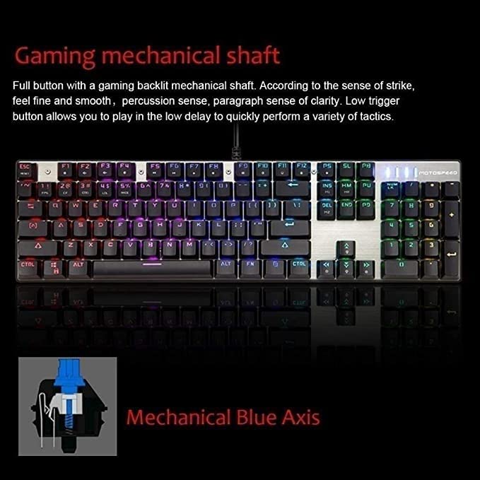 QINERSAW Gaming Keyboard and Mouse Set,LED RGB Backlit Wired Keyboard for Xbox One PC Mac PS4 Laptop, E-sportsPlayer Equipment.